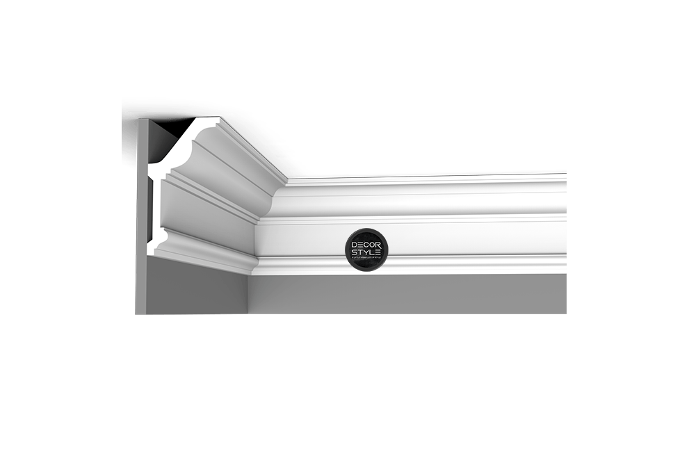 DS-1320 | קרניז תקרה מדורג רחב עם חריטות | אורך: 2.4 מ׳